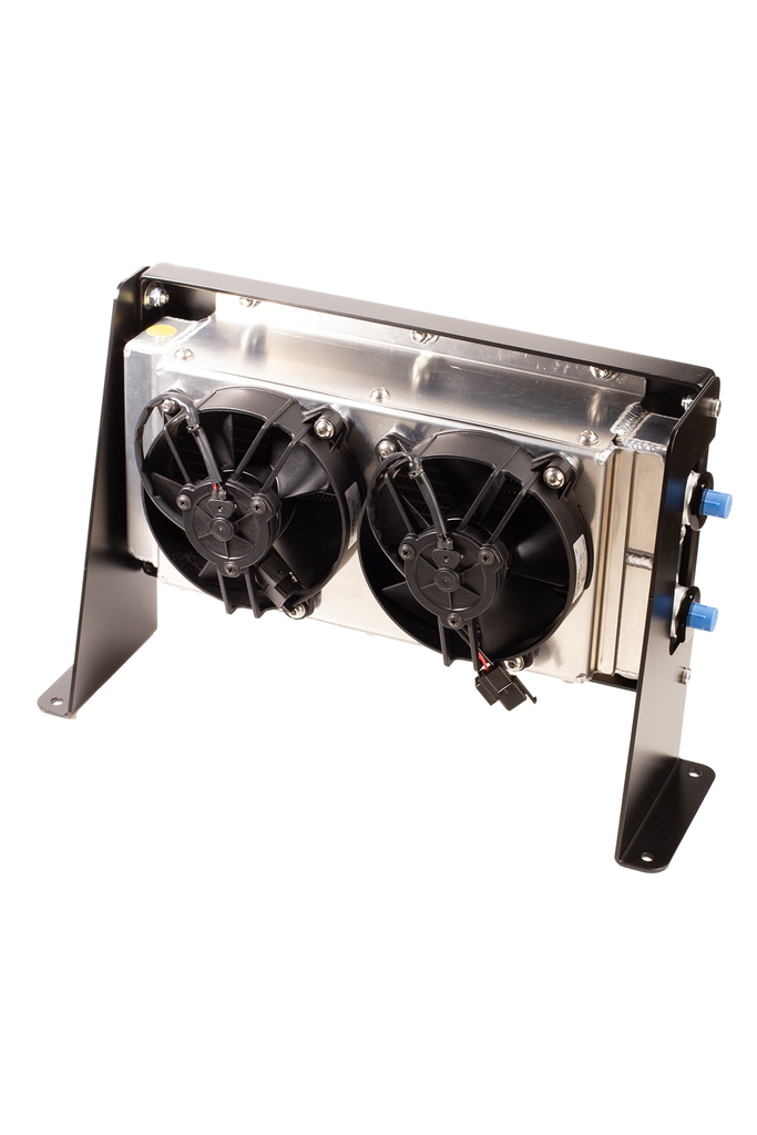 Chassis Mounted Transmission Cooler with SPAL Fans – Level 7 Motorsports